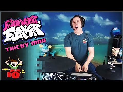 Friday Night Funkin' Tricky Mod On Drums!