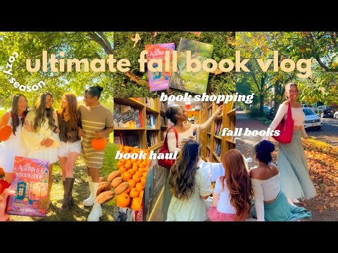 THE ULTIMATE FALL BOOK VIDEO 🧺🎃 book besties in ohio, book shopping at barnes and noble + book haul