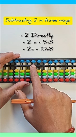 subtracting 2 in abacus #abacusforkids