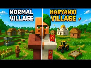 Minecraft + AI 🤖 | Normal Village to Realistic Haryanvi Pind Transformation 🌾🏡