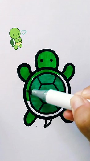 How to Color a Realistic Turtle Drawing