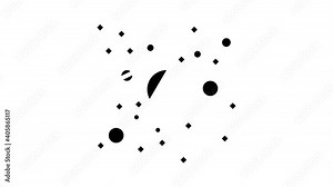 solar system planets animated glyph icon. solar system planets sign. isolated on white background