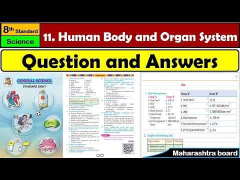 11. Human Body and Organ System | Class 8 | Science | Question Answers | Maharashtra State Board