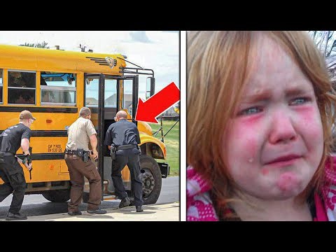 Little Girl Cries Before Getting on School Bus Every Day, Her Stepdad Follows Her And Sees Why