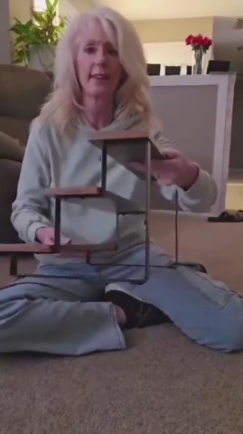 ELITEROO 3 Tier Wooden Retail Display Shelves, Portable Display Rack for Retail Counter Top Craft Shows Tradeshows, 3 Step Corner Tiered Table Display Tower Stand for Cupcake Jewelry Display