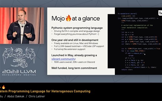 Mojo A System Programming Language for Heterogenous Computing-2023 LLVM Dev Mtg