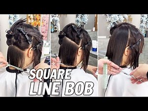 How To Cut A Perfect Square Line Bob | Square Bob Haircut Tutorial Step-by-Step | Easy to Cut