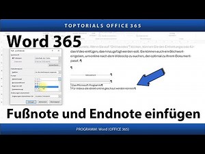 Fußnote und Endnote hinzufügen ganz einfach | Word 365 Tutorial