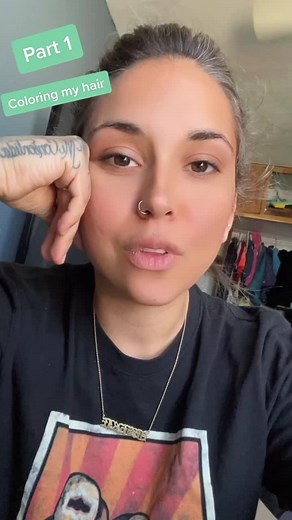 Color my hair using ION brights semi-permanent. #ioncolorbrilliance #ionhaircolor #ionhairdye #dontbejaded #ionbrightssemipermanent #hairtok #haircolor #goodvibes #spookygirlsdoitbetter #girlswithtattoos #girlswithpiercings #tattoos #stripper #bartender #bartenderlife #alwayschangingmyhair #spookyvibes #beatitcreep #creepinitreal #ghoulgang