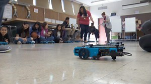 Students program dancing robots at Portland middle school