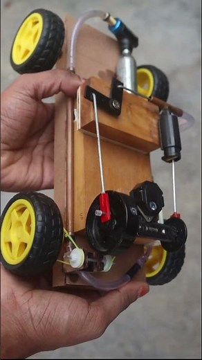How to make compress air engine Co2 engine car.