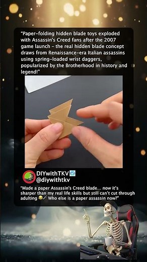DIY Assassin's Creed Hidden Blade Sword from Paper! 🗡️📄 (Epic Origami Weapon)