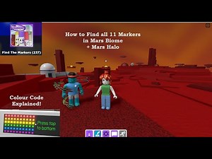 How to Find all 11 Markers at The Mars Biome - "Find The Markers" Roblox and get Mars Halo