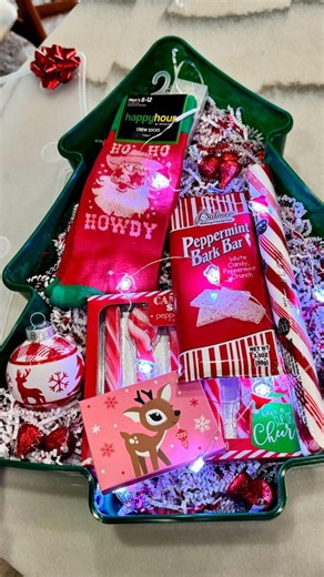 14K views · 1.9K reactions | Comment GIFT for the full post and link to the container! An easy, affordable, and super cute gift idea  Grab this Christmas tree container at Walmart and fill it with Dollar Tree treats + a gift card! Makes a great gift for teachers, friends, and more! | Hip2Save | Facebook