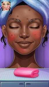 Download Game From Play Store https://app.adjust.com/1ud279hv Fix skin problems with gentle doctor tools and smooth makeup steps. Watch each face transform into a clean, glowing look with relaxing ASMR touches. #DoctorMakeover #ASMRBeauty #SkinFix #GlowUpGame #RelaxingMakeup | ASMR Doctor Makeup Salon