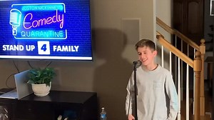 16K views · 318 reactions | Last month living room took the place of my show at the Capitol Center. I needed a place to try some new jokes so I had an open mic night at my house! Let me know if you like this and I'll do it again! Check my page for the entire series of my daily HOMESCHOOL videos. #comedyquarantine #standup4family #livecomedy Big thanks to Jonathon Millman and James Kanowitz | Juston McKinney Comedy | Facebook