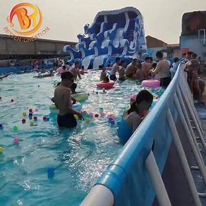 [Hot Item] Commercial Mobile Big Inflatable Water Park Slide with Frame Pool