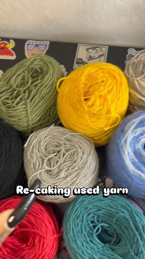 14 reactions | Caking used yarn is honestly one of my favorite...