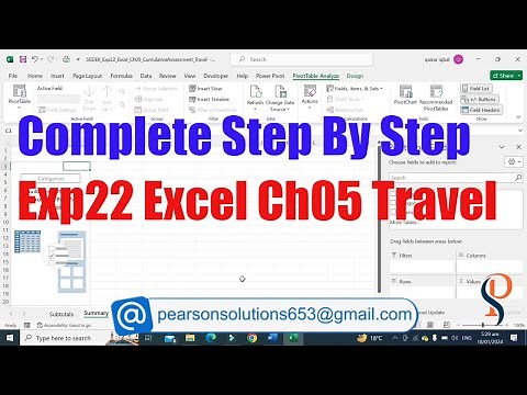 Exp22_Excel_Ch05_CumulativeAssessment_Travel | Exp22 Excel Ch05 Travel | ‪@PearsonSolution‬
