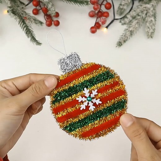 7.1K views · 63 reactions | DIY striped pipe cleaner ornament | Life and Fun Story | Facebook