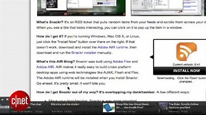 Snackr: a slick little desktop news ticker - Video