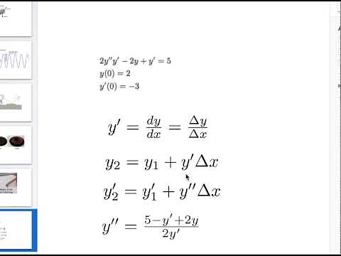 Solving Differential Equations Numerically