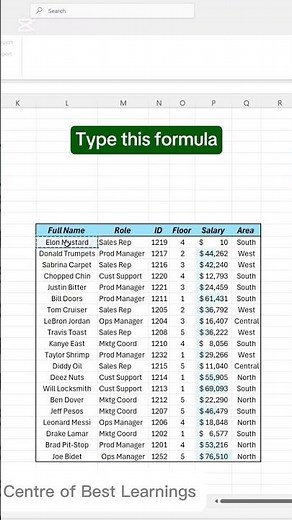 Create a dynamic search bar like a noob #excel #exceltips #exceltutorial