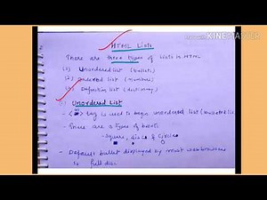 Html list - Definition list - lecture27 /IWT