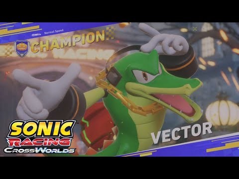 Sonic Racing CrossWorlds Vector Pumpkin Grand Prix Gameplay & Espio Rival