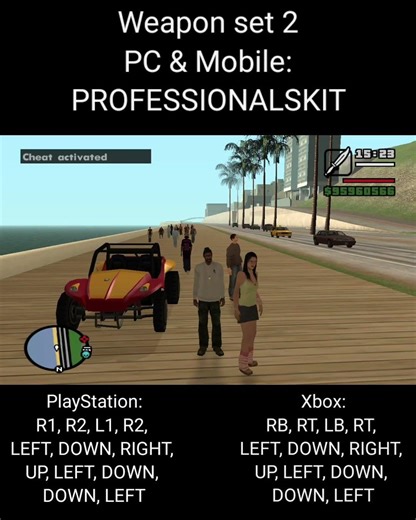 Weapon set 2 gun cheat gta sa PC Mobile Playstation Xbox #gaming #gta #gtasanandreas