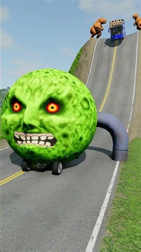 Long Capsule Buses vs Low Pipes - BeamNG.drive