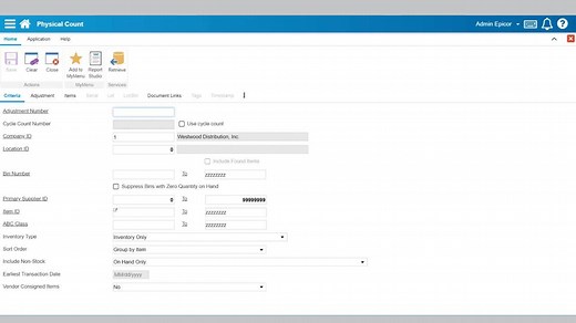 Completing a Cycle Count - Inventory - Epicor P21 Knowledge On Demand