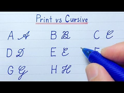 Cursive writing for beginners | Print vs Cursive Writing A to Z | Cursive handwriting practice abcd