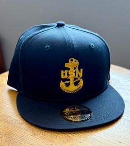 Navy Chief Ball Cap New Era Snapback Navy With Black Anchor - Etsy