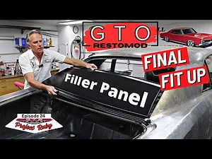 GM A Body Filler Panel Final Fit Up - Rusted Out Rear Window Channel Repair - GTO RestoMod (Ep 24)