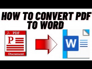 How to Convert PDF to Word and edit it