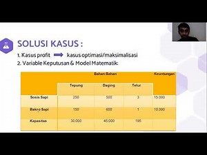 KULIAH RISET OPERASI : PEMROGRAMAN LINEAR METODE GRAFIK