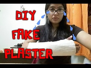 DIY- Fake Plaster | How to make a fake arm cast | Best Halloween costume idea