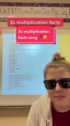 Threes Multiplication Facts Song to Justin Timberlake Tune