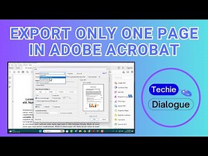 How to Export Only One Page in Adobe Acrobat