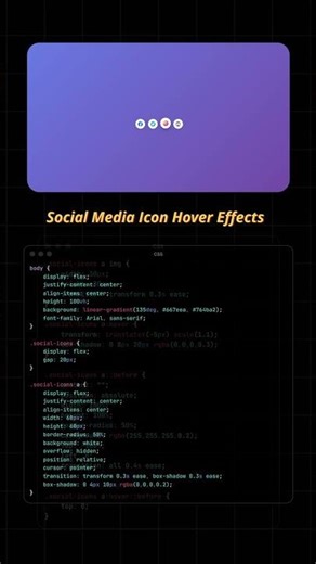 ✨ Cool Social Media Icon Hover Effects 🚀