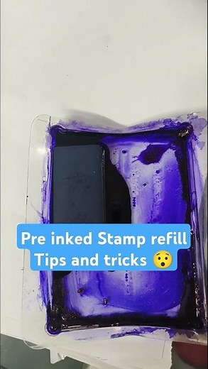 Pre inked Stamp refill tips and tricks #tipsandtricks #stampfactory #inkrefill
