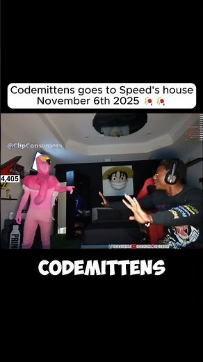 Codemittens arrives at iShowSpeed's house 😭 November 6th #ishowspeed #speed #codemittens #gameape