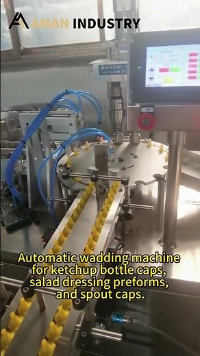 spout cap wadding machine