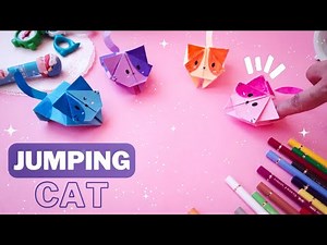 Origami Jumping Paper cat: How to make paper cat