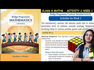 Class 8 Maths Bridge Program Course | Activity W 1.2 for Week 1 | 8th Class Maths New NCERT Book