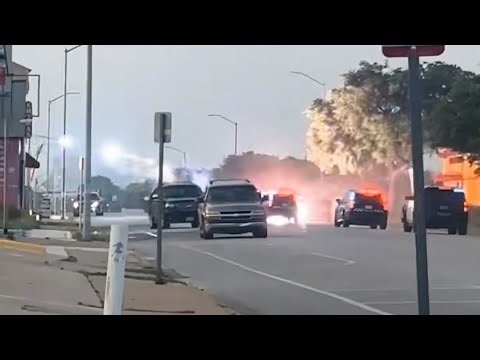 VIDEO: Texas suspect crashes into utility pole, taking down multiple transformers