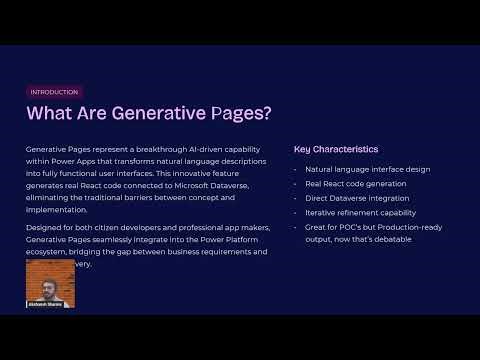 Generative Pages: The Future of Power Platform Development