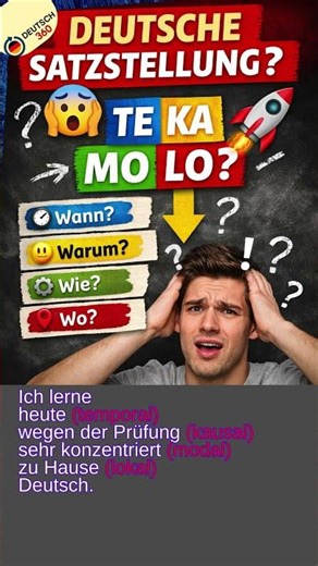 TeKaMoLo simply explained | German sentence structure | German A1–B1