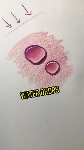 Draw Realistic Water Drops with Colored Pencils